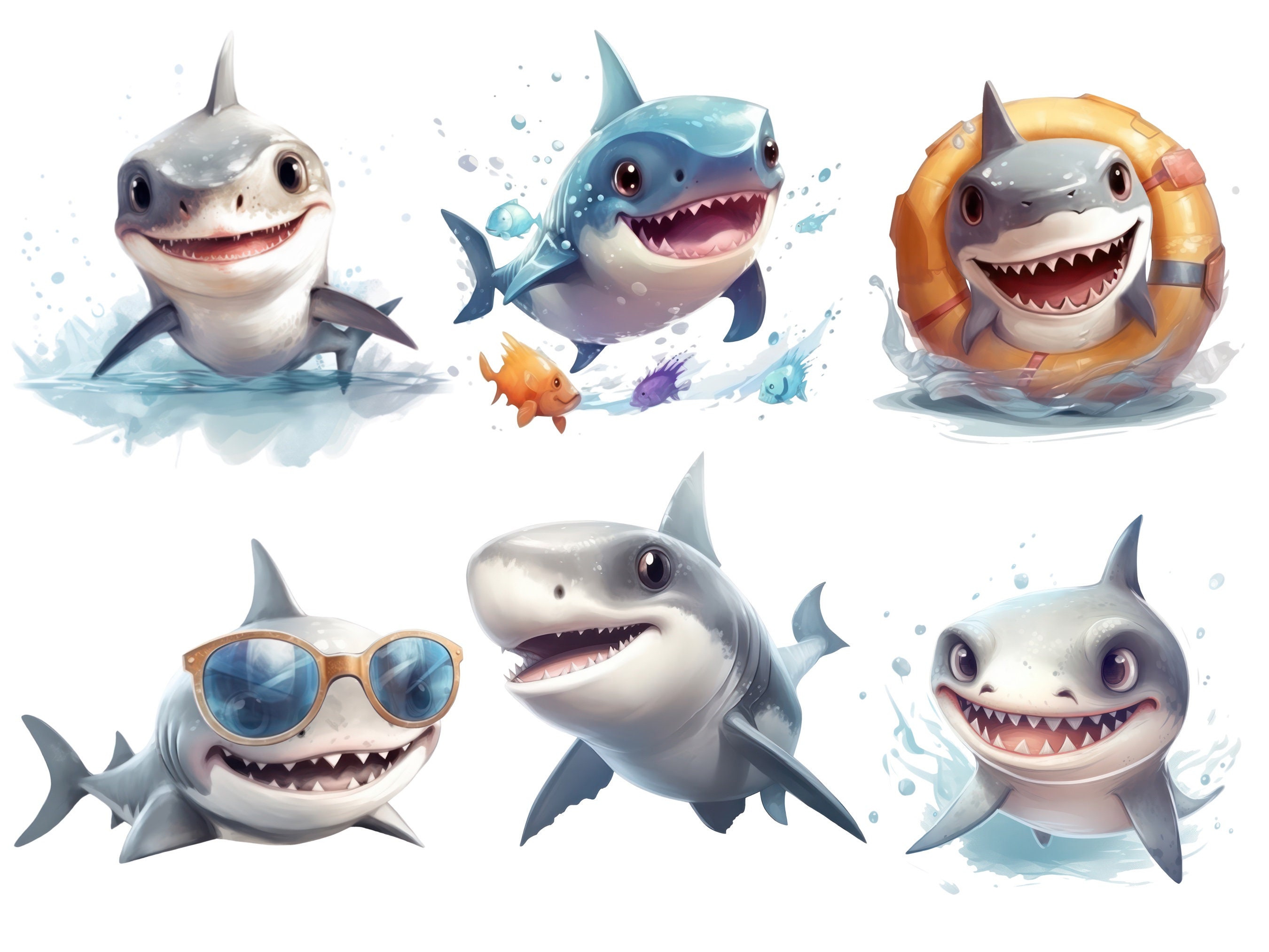 Baby Shark Clipart Cute Shark Clipart Baby Shark Png Cute - Etsy Canada