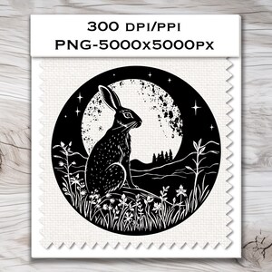 Moon Hare SVG Bundle, Moon Gazing Hares Art, Celestial Moon Svg ...