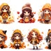 Fall Girl Chibi Clipart, Autumn Kawaii Clipart, Fall Kawaii Anime Png ...