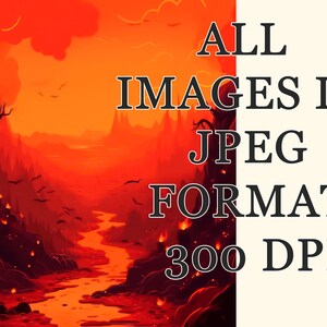 Hell Fire Clipart, Post Apocalyptic Bundle, Horror Landscape Clipart ...