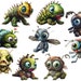 Zombie Insects Toy Clipart, Funny Halloween Plush Zombies Bugs Horror ...