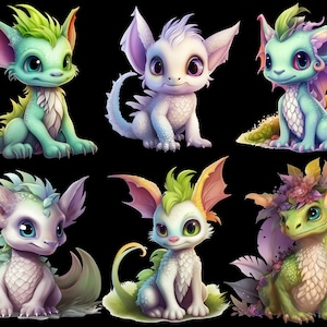 Magic Creatures Clipart, Fantasy Mythical Animal, Fairy Cute Beings ...
