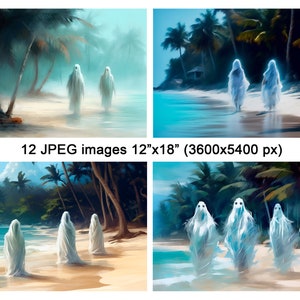 Ghostly Beach Clipart, Tropical Misty Landscape Images, Scary Gost ...