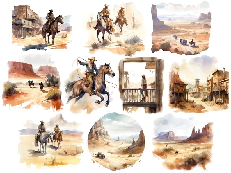 Wild West Png, Cowboy Clipart, Horse Clipart, Western Graphics, Horse ...