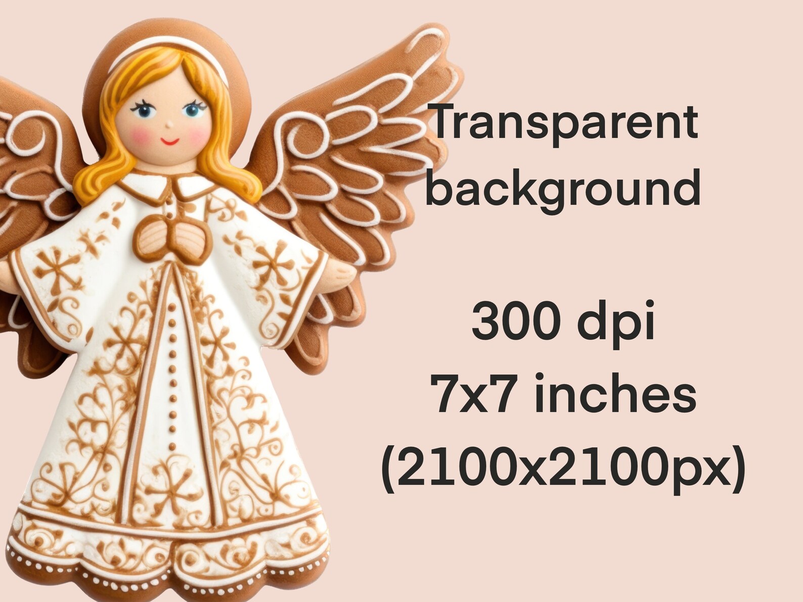 Gingerbread Angel Clipart, Christmas Angel Png, Christmas Clipart ...