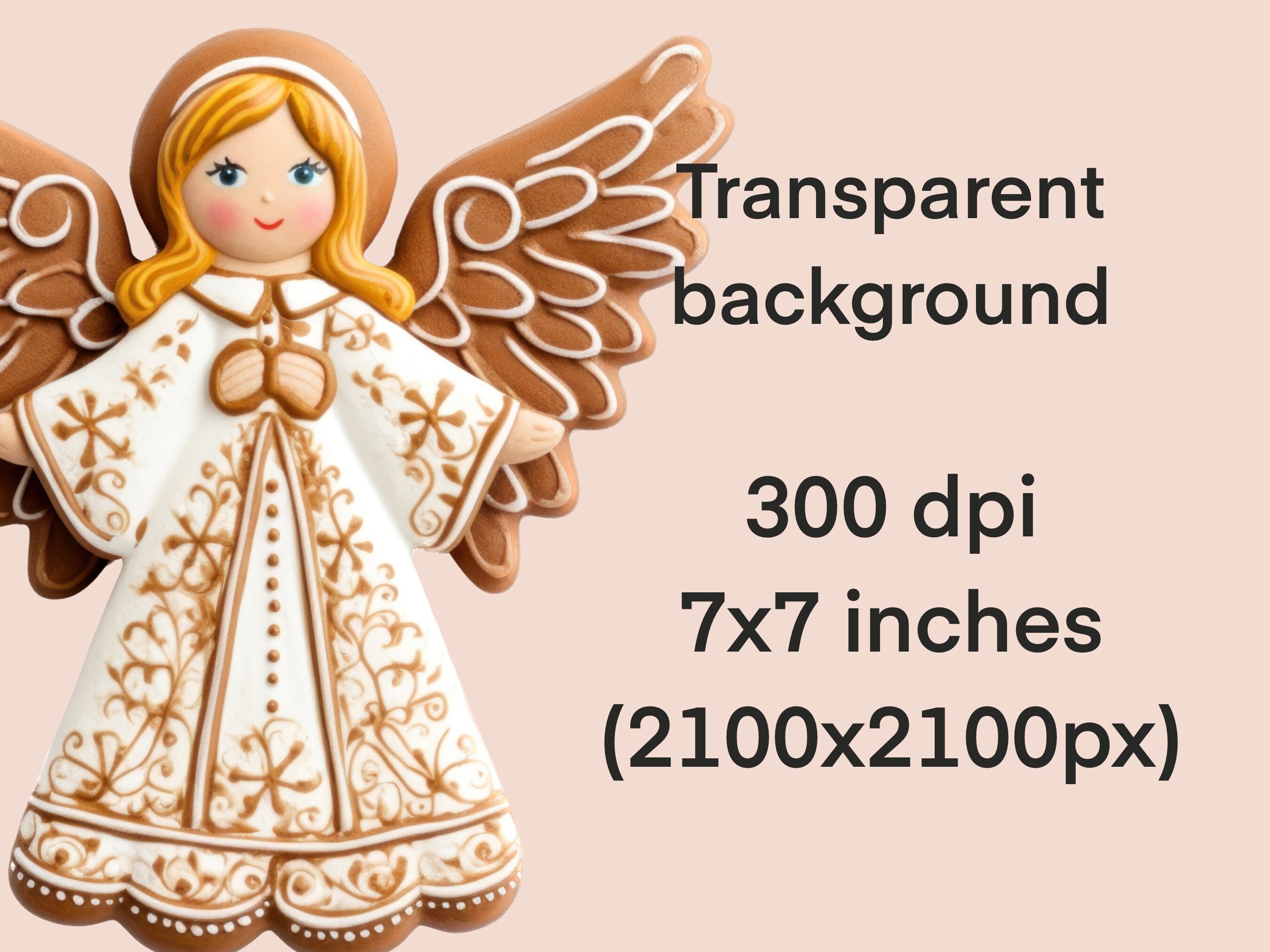 Gingerbread Angel Clipart, Christmas Angel Png, Christmas Clipart ...