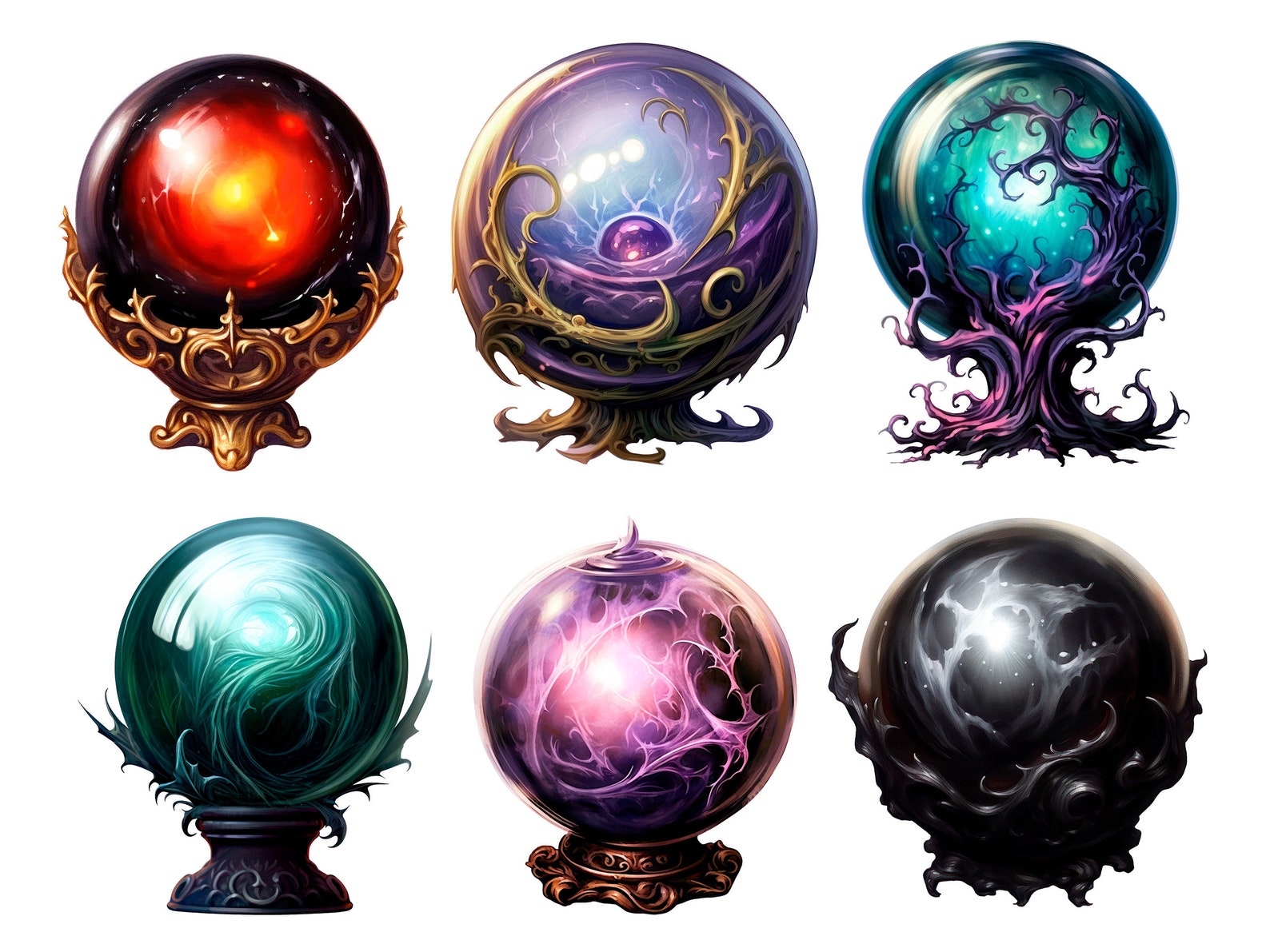 Magic Orb Clipart, Witch & Wizard Spiritual Crystal Orb Png Images ...