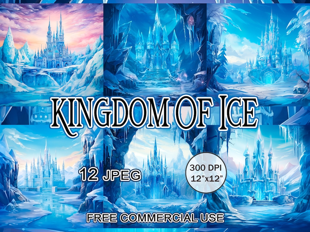Ice Kingdom Bundle, Fairytale Landscape Art, Magic Kingdom Fantasy ...