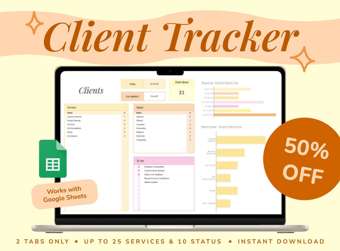 Client Tracker Spreadsheet Small Business Google Sheets Template ...
