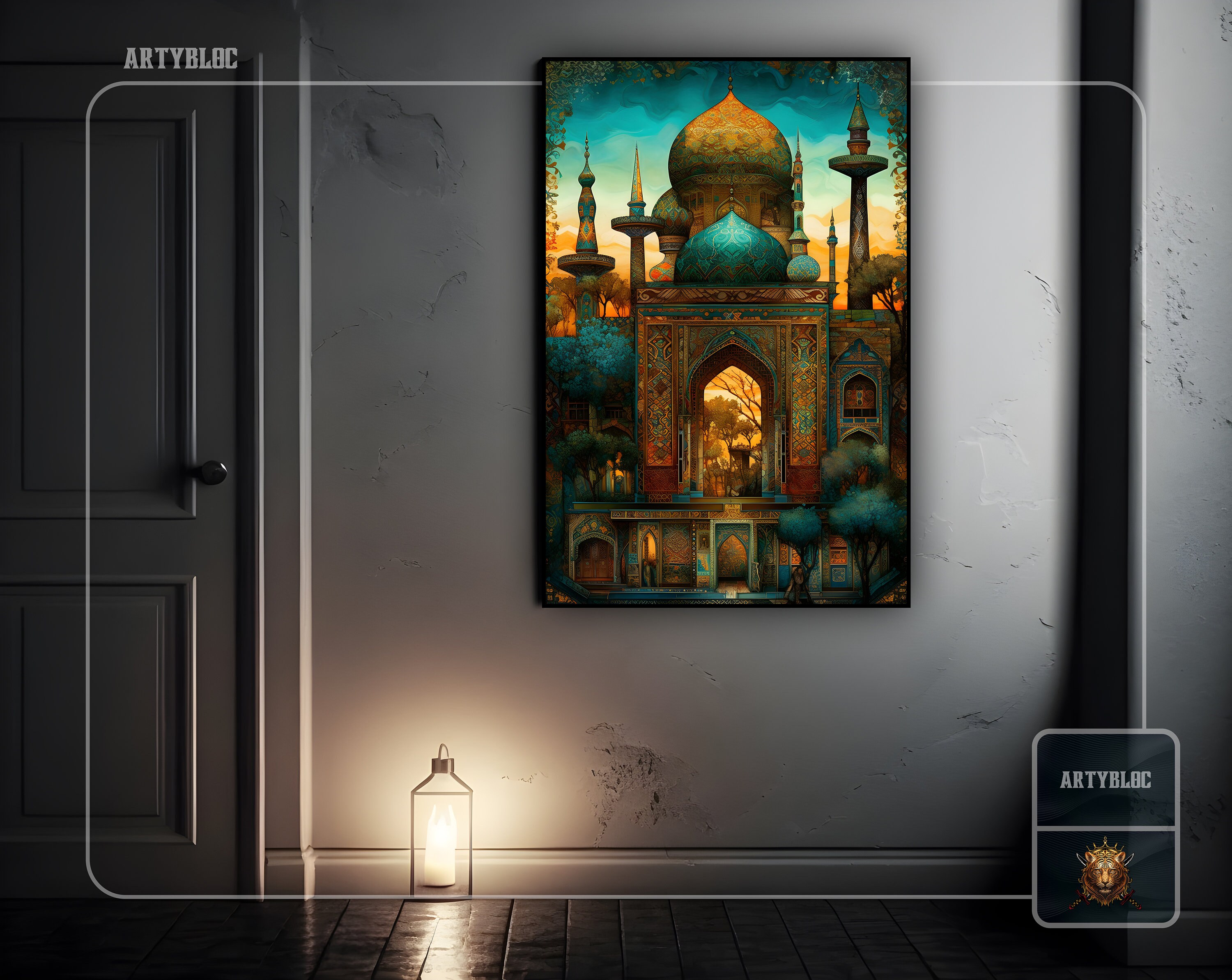 Islamic Mosque Poster, Islamic Wall Art Print, Large Islamic Wall Art ...
