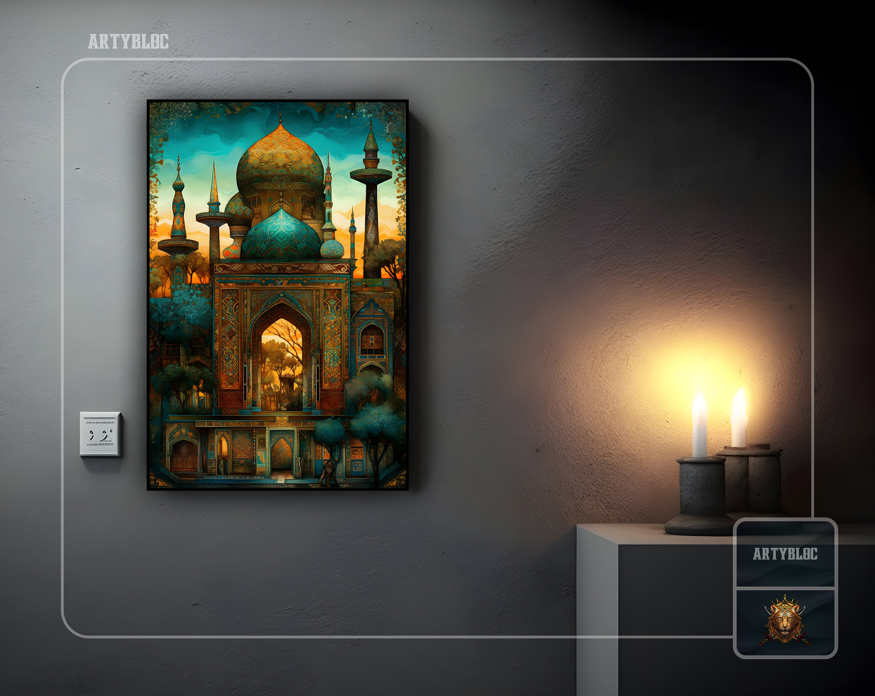 Islamic Mosque Poster, Islamic Wall Art Print, Large Islamic Wall Art ...