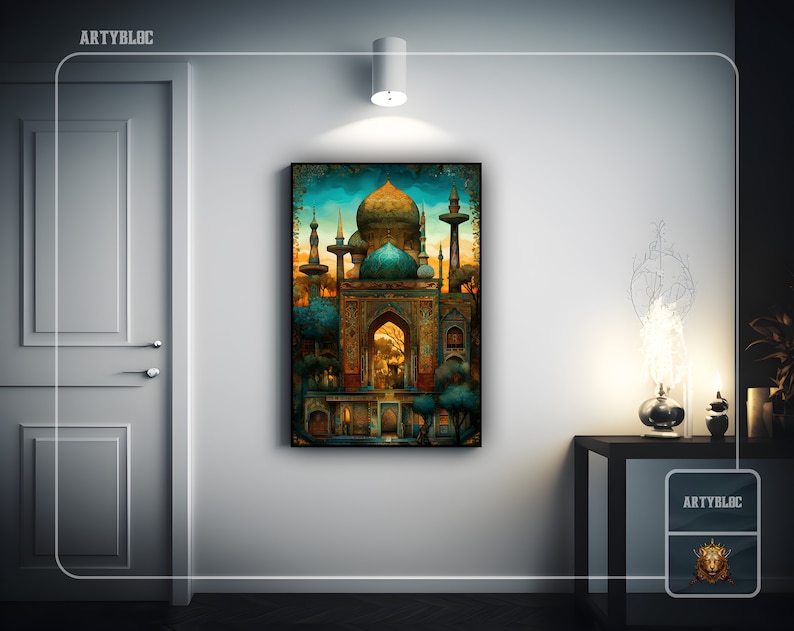 Islamic Mosque Poster, Islamic Wall Art Print, Large Islamic Wall Art ...