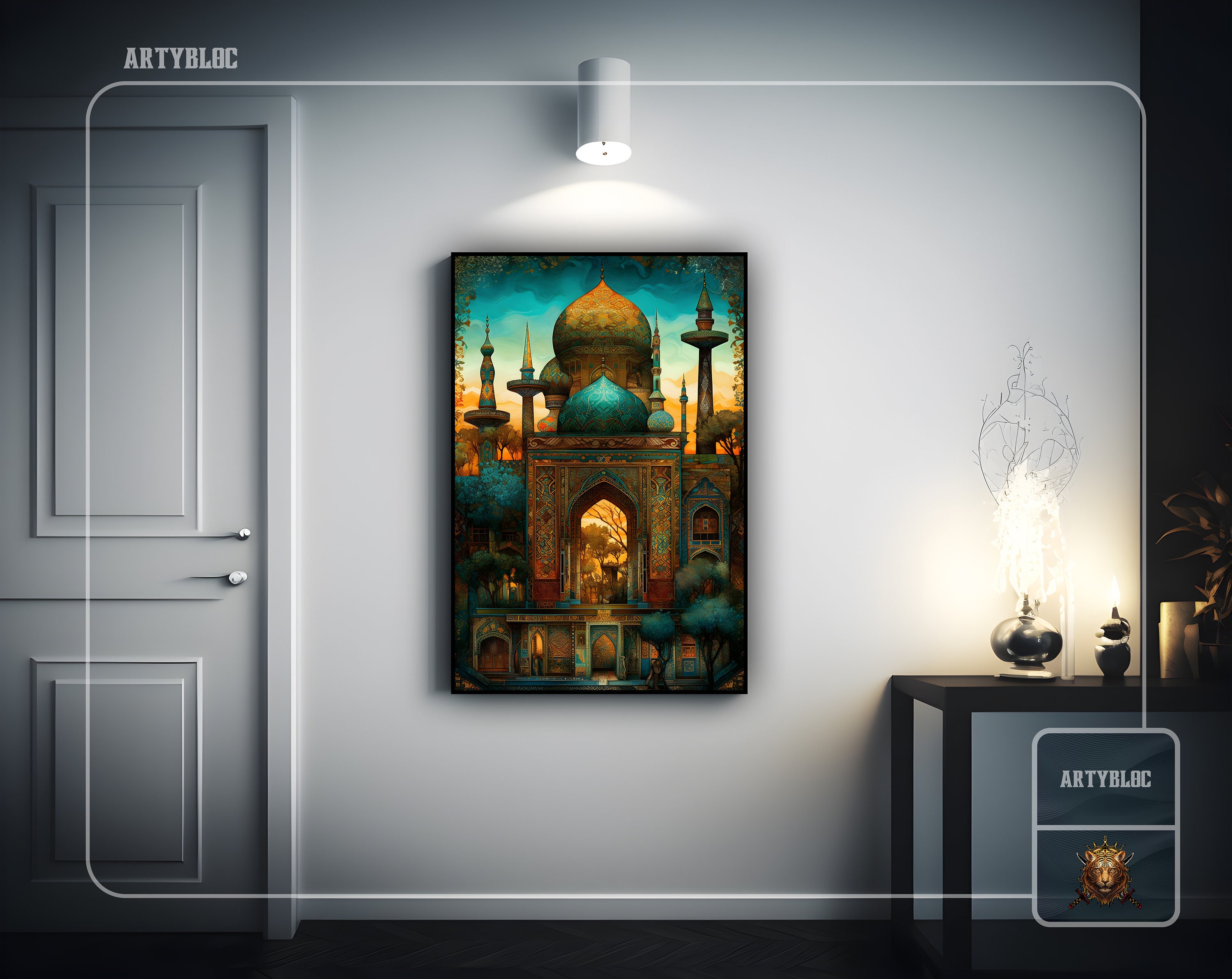 Islamic Mosque Poster, Islamic Wall Art Print, Large Islamic Wall Art ...