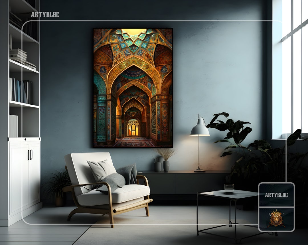 Islamic Wall Art, Large Islamic Wall Art, Islamic Mosque Poster, Modern ...