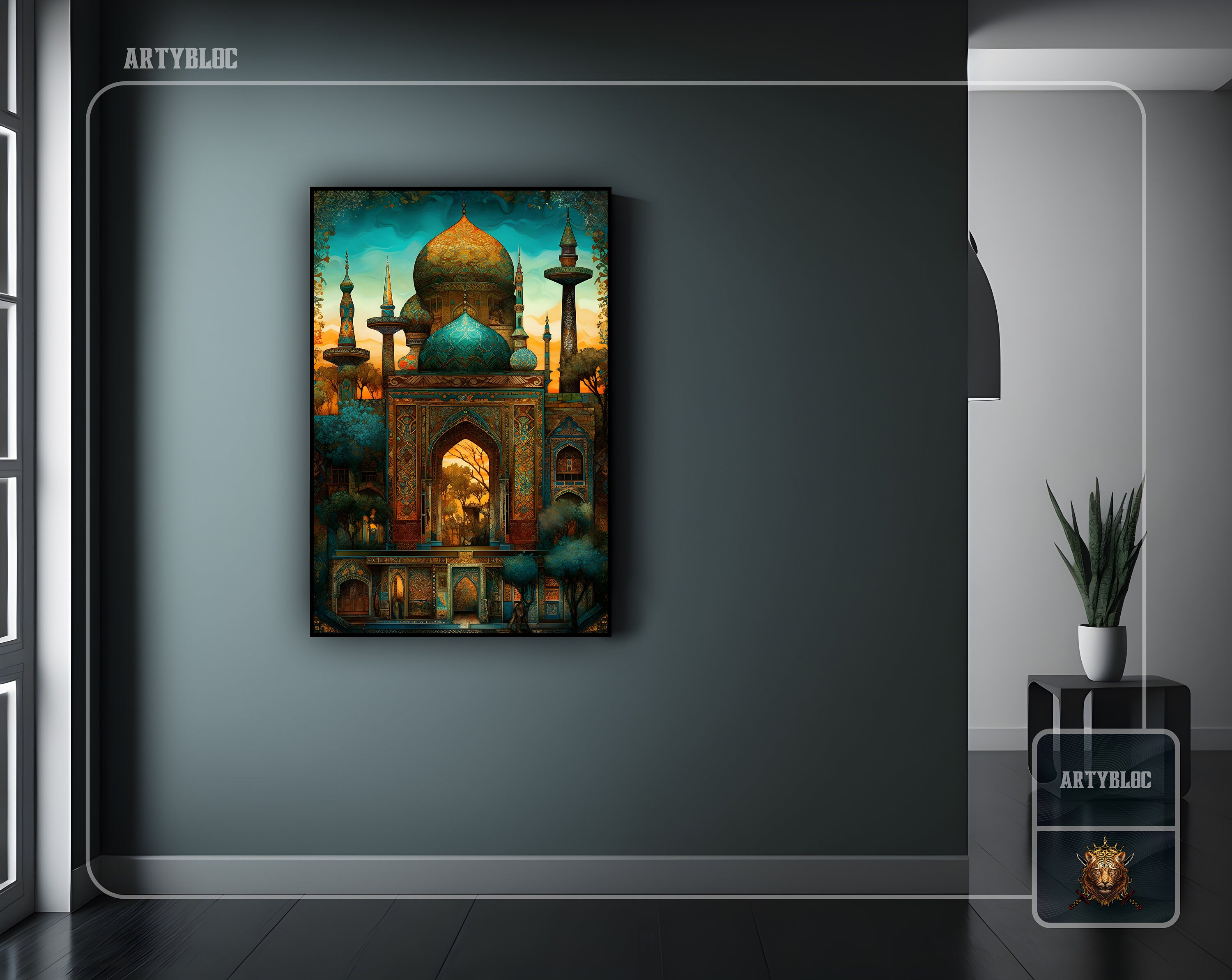 Islamic Mosque Poster, Islamic Wall Art Print, Large Islamic Wall Art ...