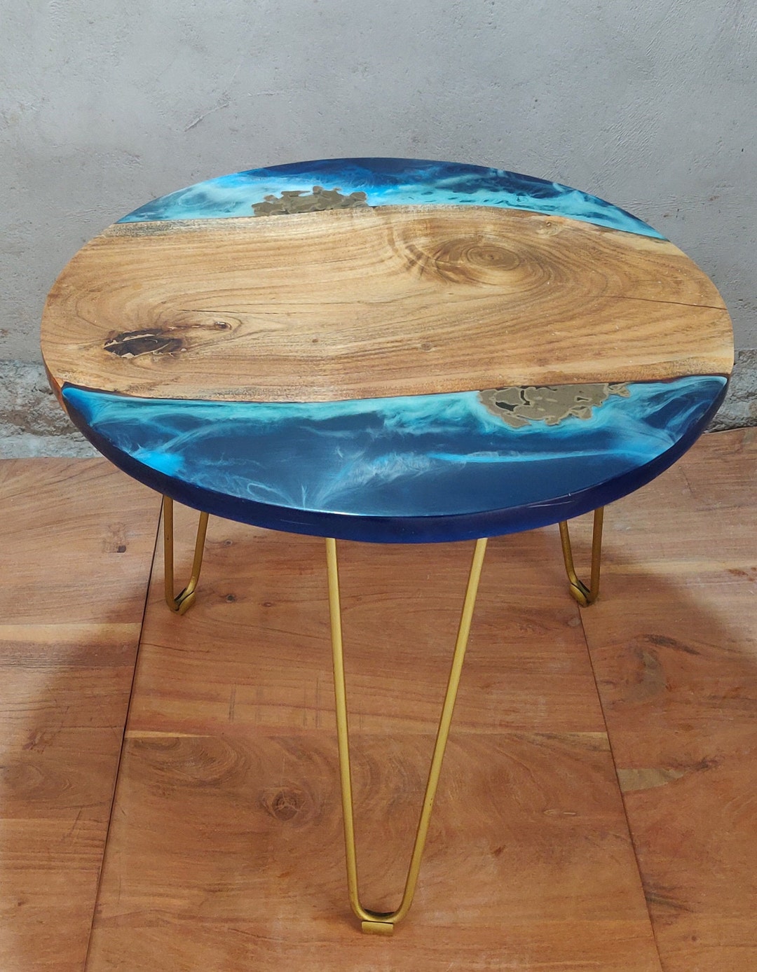 Epoxy Resin River Design Table, Epoxy Side Table, Small Epoxy Coffee ...