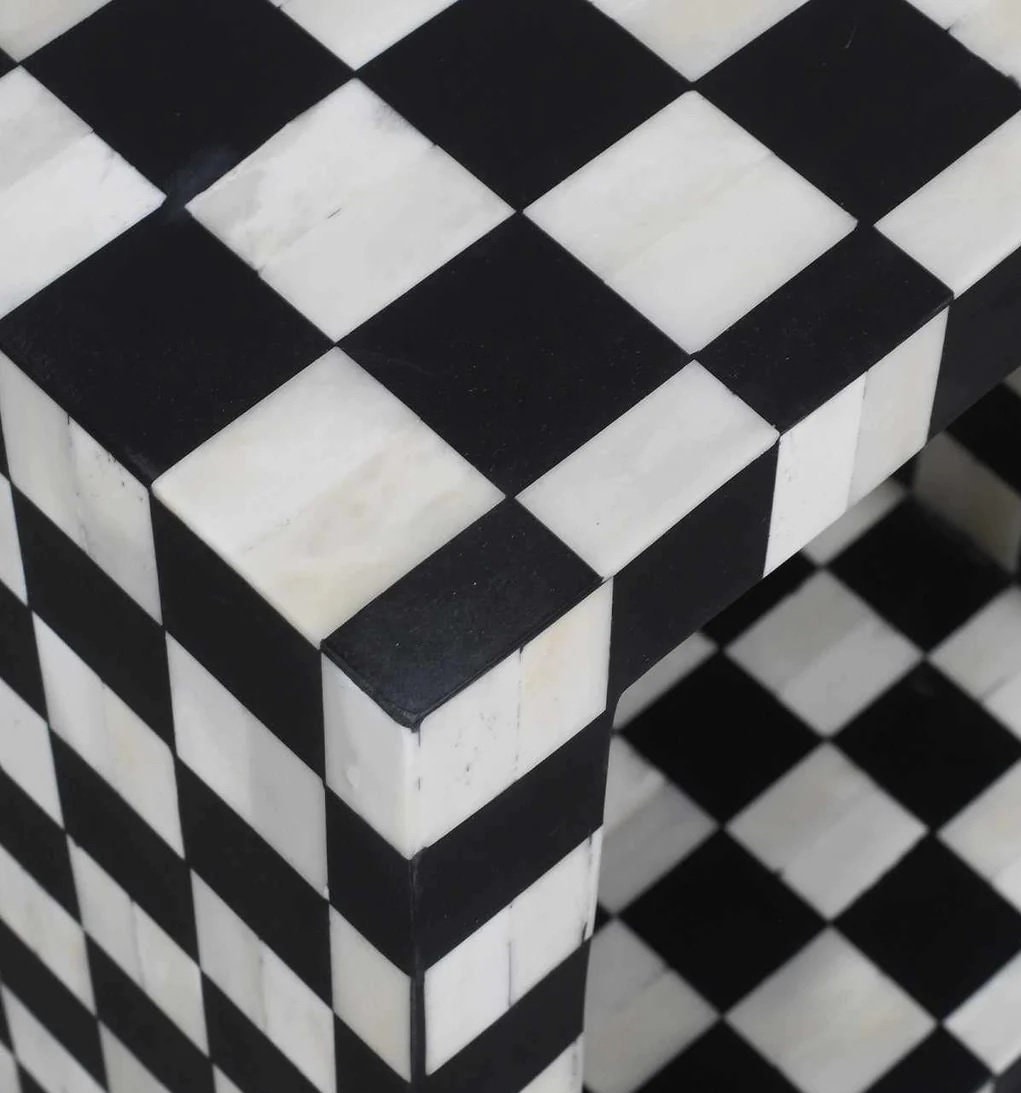 Handmade Bone Inlay Side Table / Side Table / Handmade Bone Inlay ...