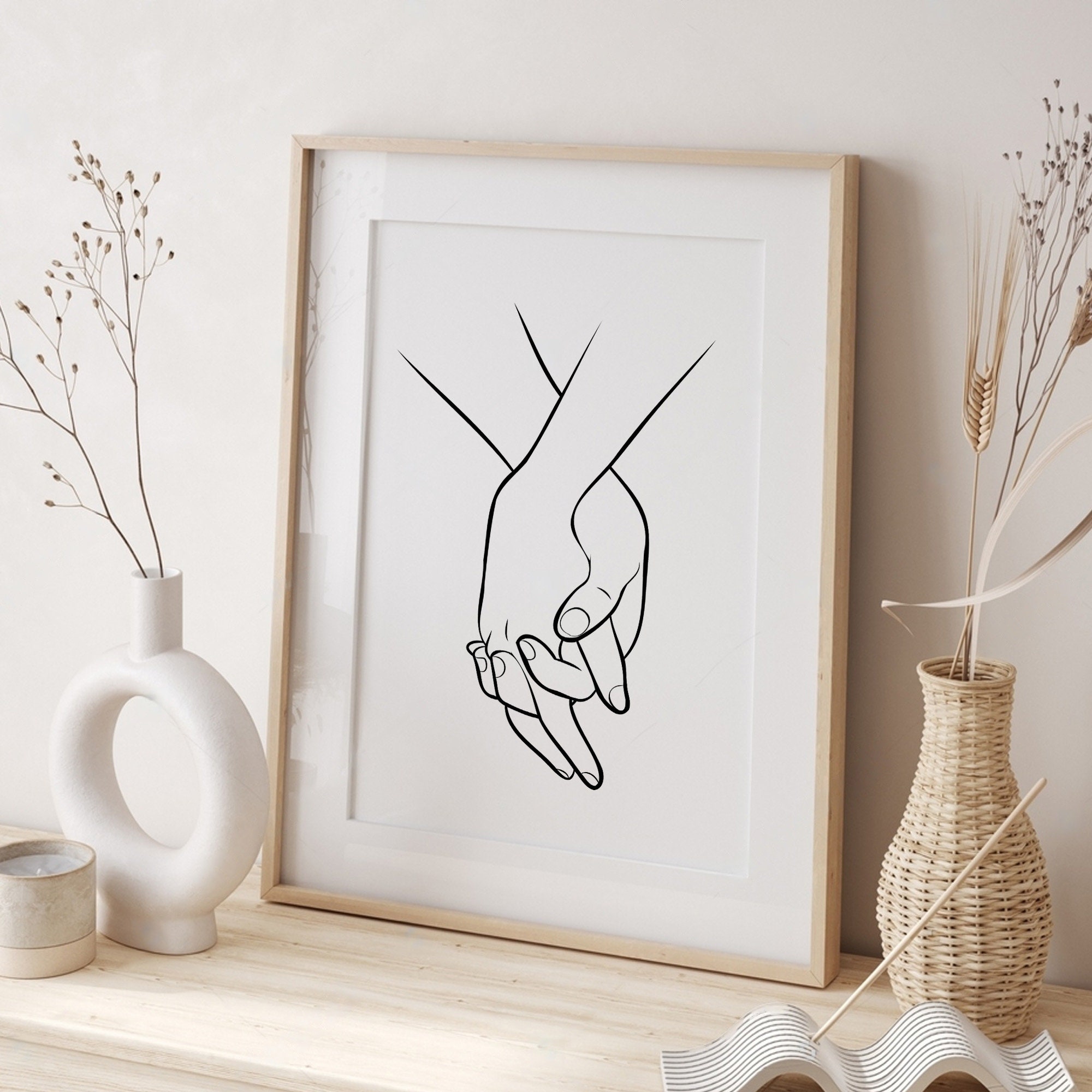 Holding Hands Line Drawing, Couple Line Art, Hands Line Art, One Line ...