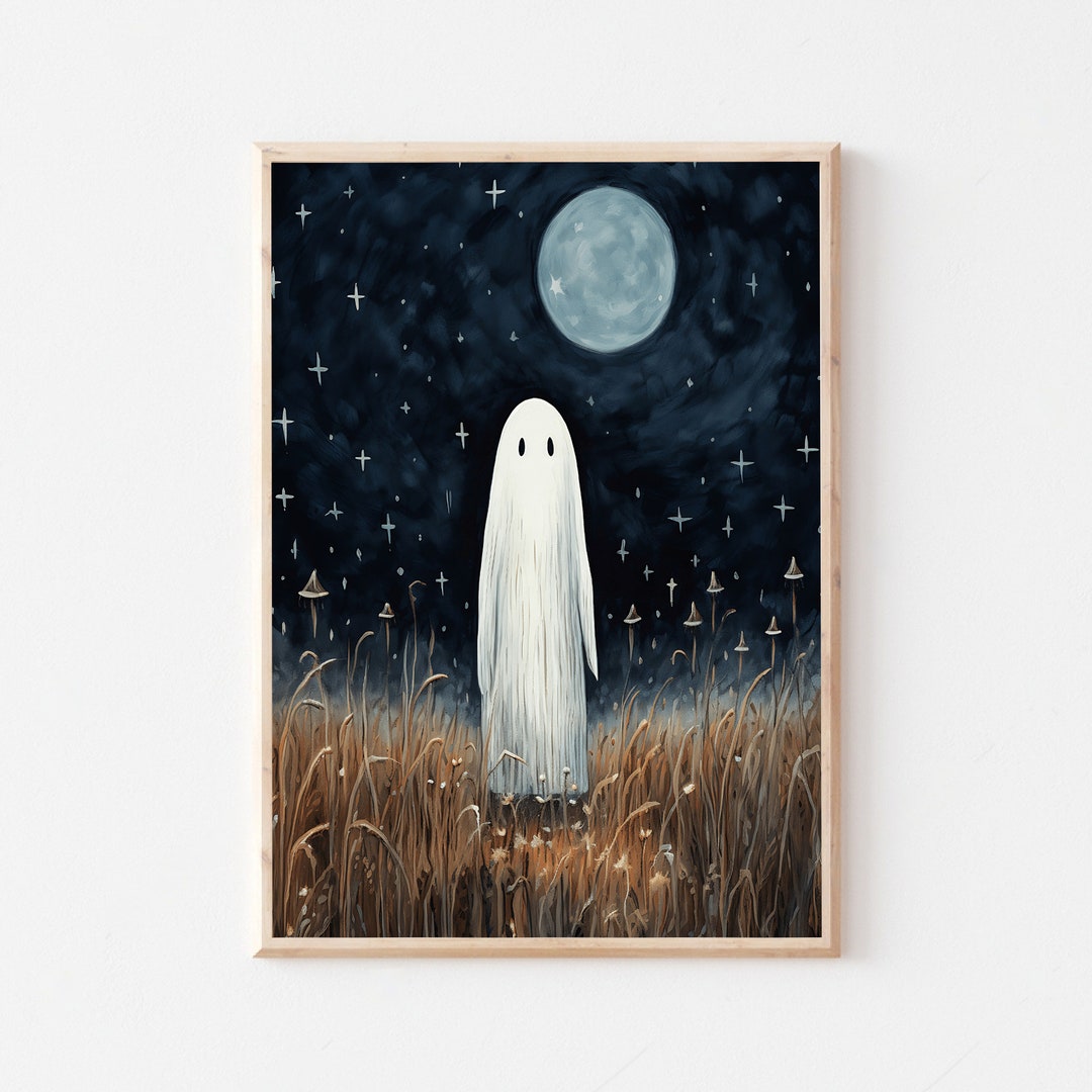 Ghosts Art Print Halloween Art Print Ghost Wall Art - Etsy