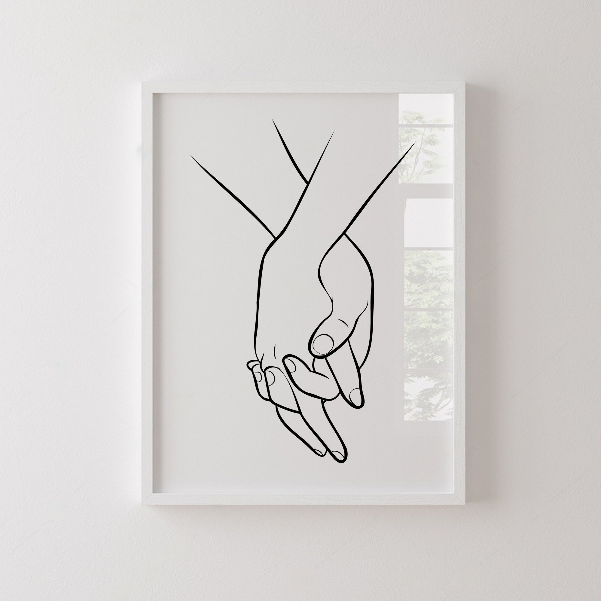Holding Hands Line Drawing, Couple Line Art, Hands Line Art, One Line ...
