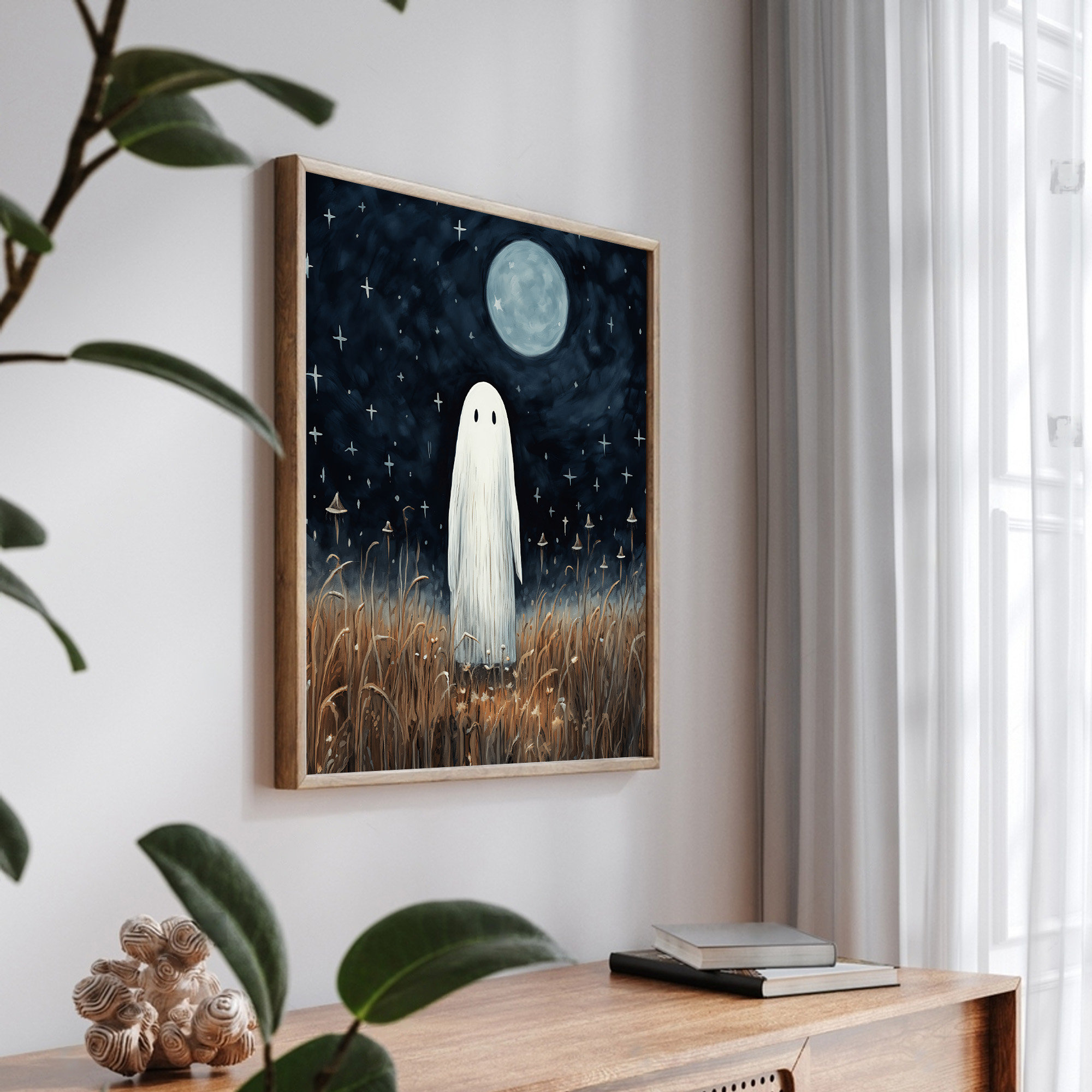 Ghosts Art Print Halloween Art Print Ghost Wall Art - Etsy