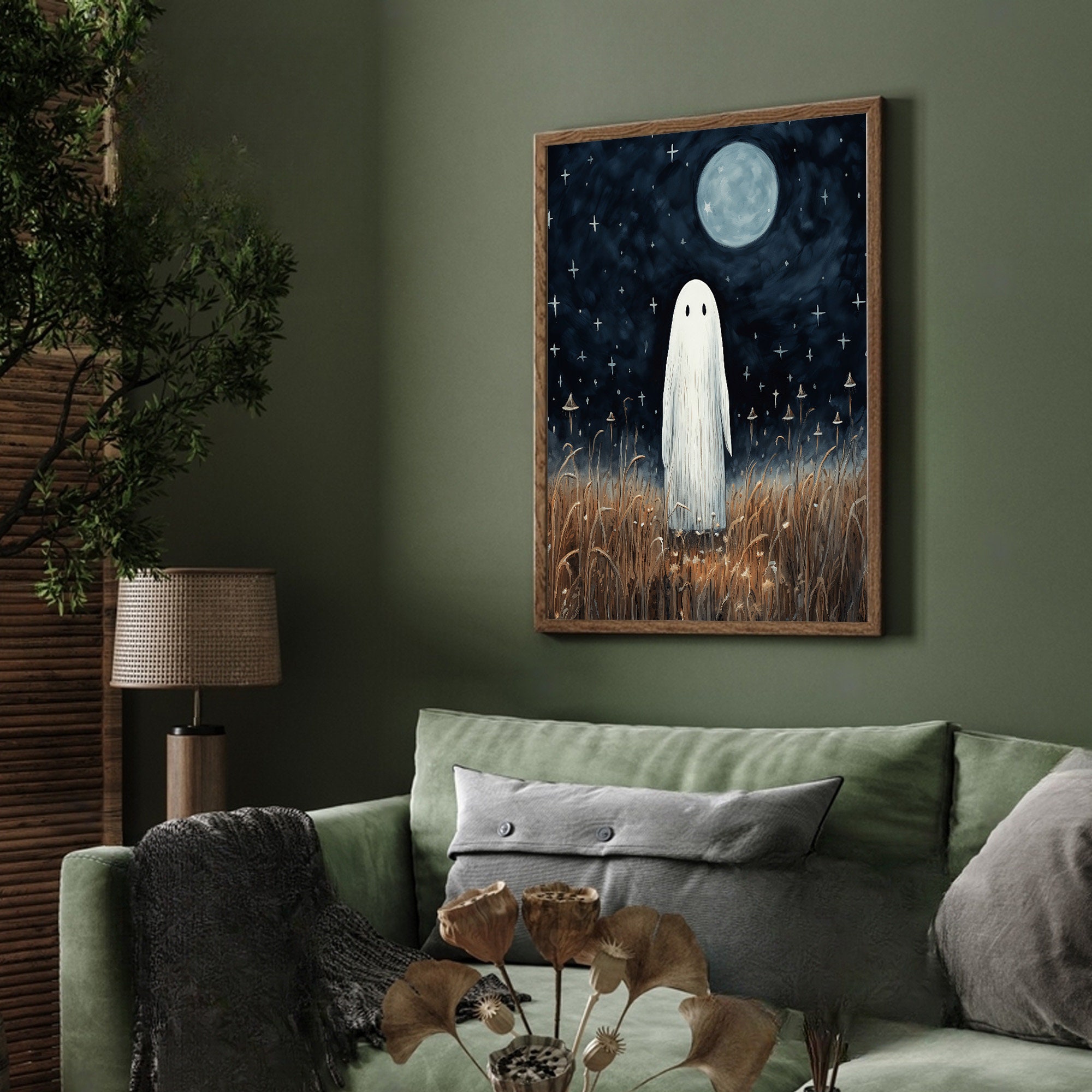 Ghosts Art Print Halloween Art Print Ghost Wall Art - Etsy