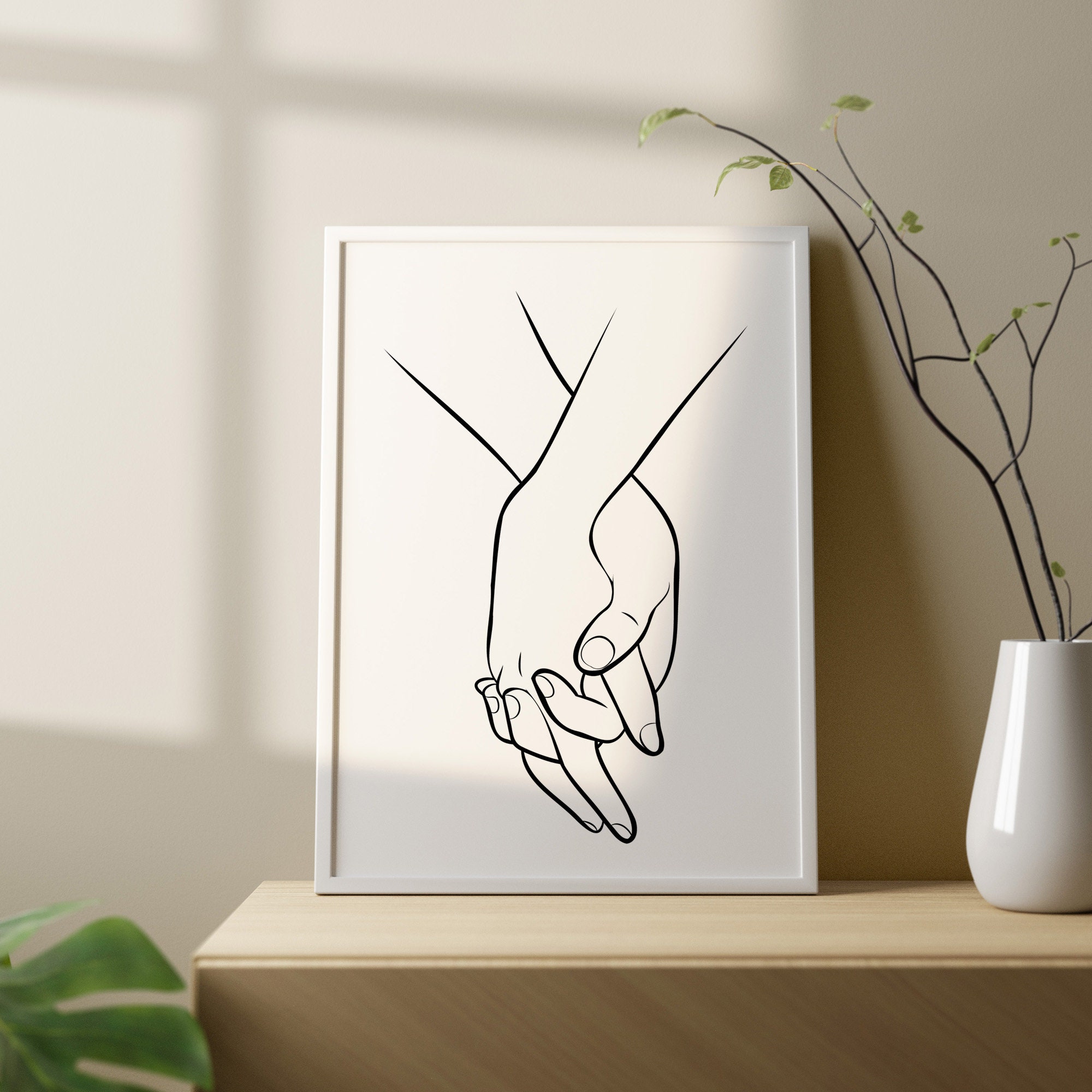 Holding Hands Line Drawing, Couple Line Art, Hands Line Art, One Line ...