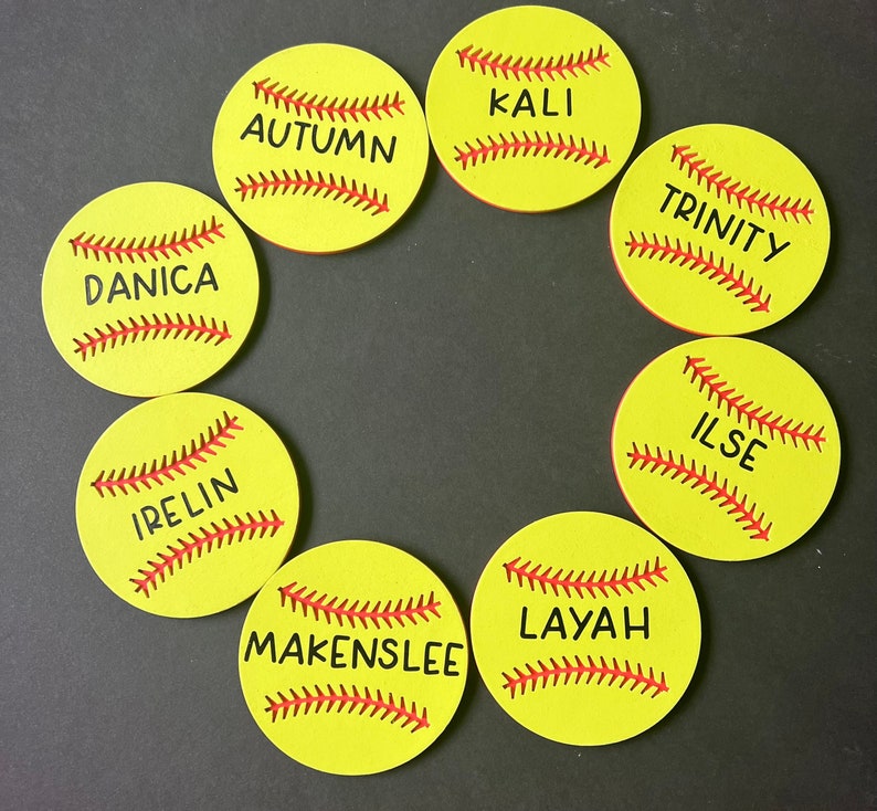 Softball Cutouts Personalized - Etsy