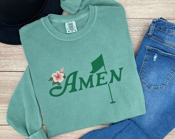 Amen Golf Shirt, Golf Azalea Tshirt, Golf Tournament Tee for Men Women ...
