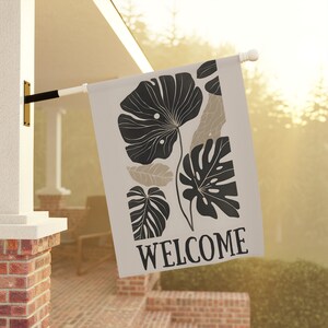 Boho Welcome Garden Flag, Flower Garden Flag, Welcome Flower Outdoor ...