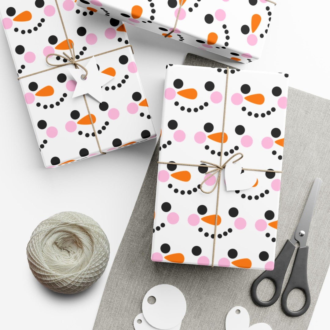 Snowman Wrapping Paper, Snowman Gift Wrap, Kids Wrapping Paper, Kids ...