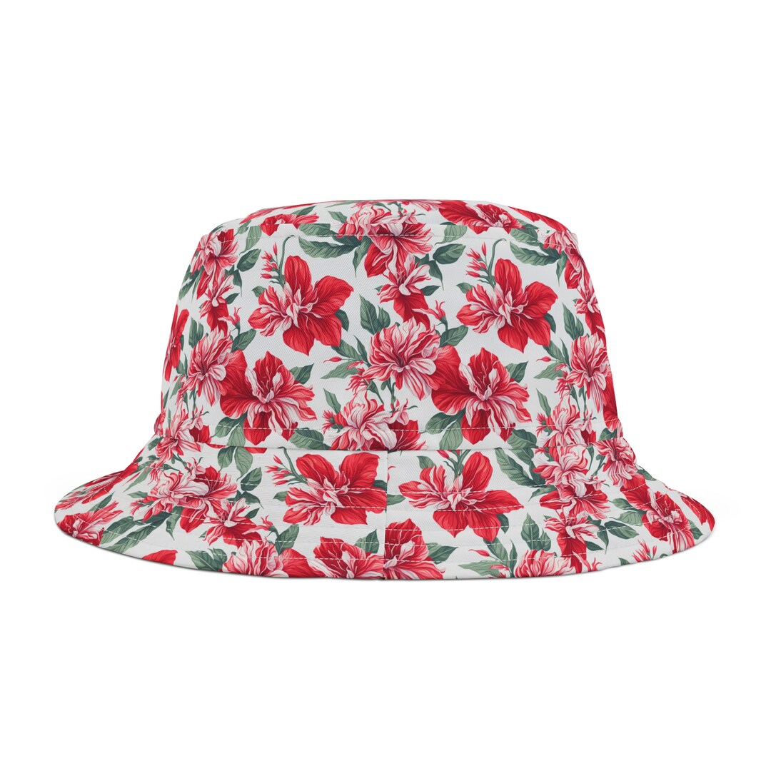 Golf Bucket Hat, Azalea Flower Bucket Hat, Pink Golf Girl Hat, Unique ...