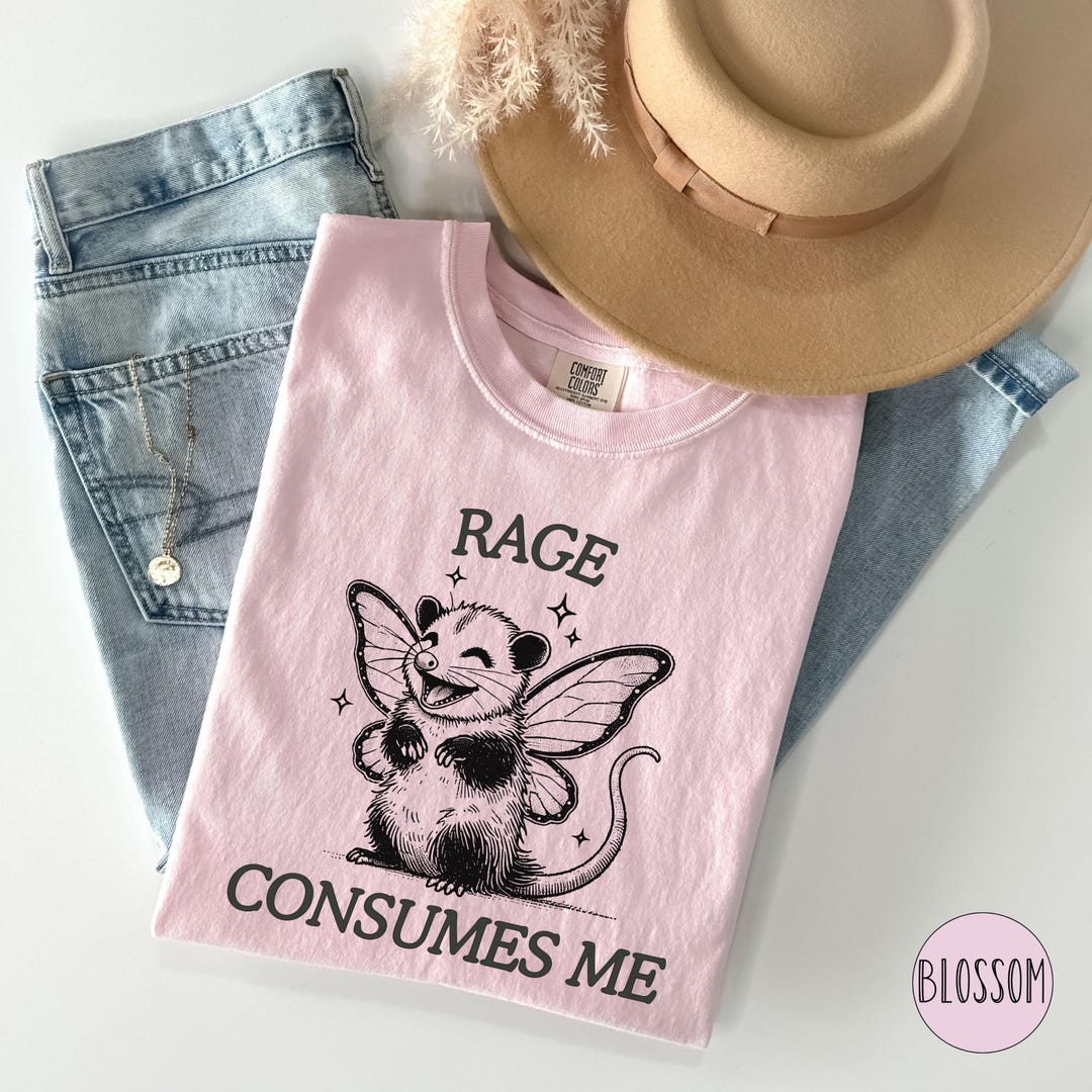 Funny Possum Shirt Vintage Feral Possum Rage T-shirt Distressed Retro ...