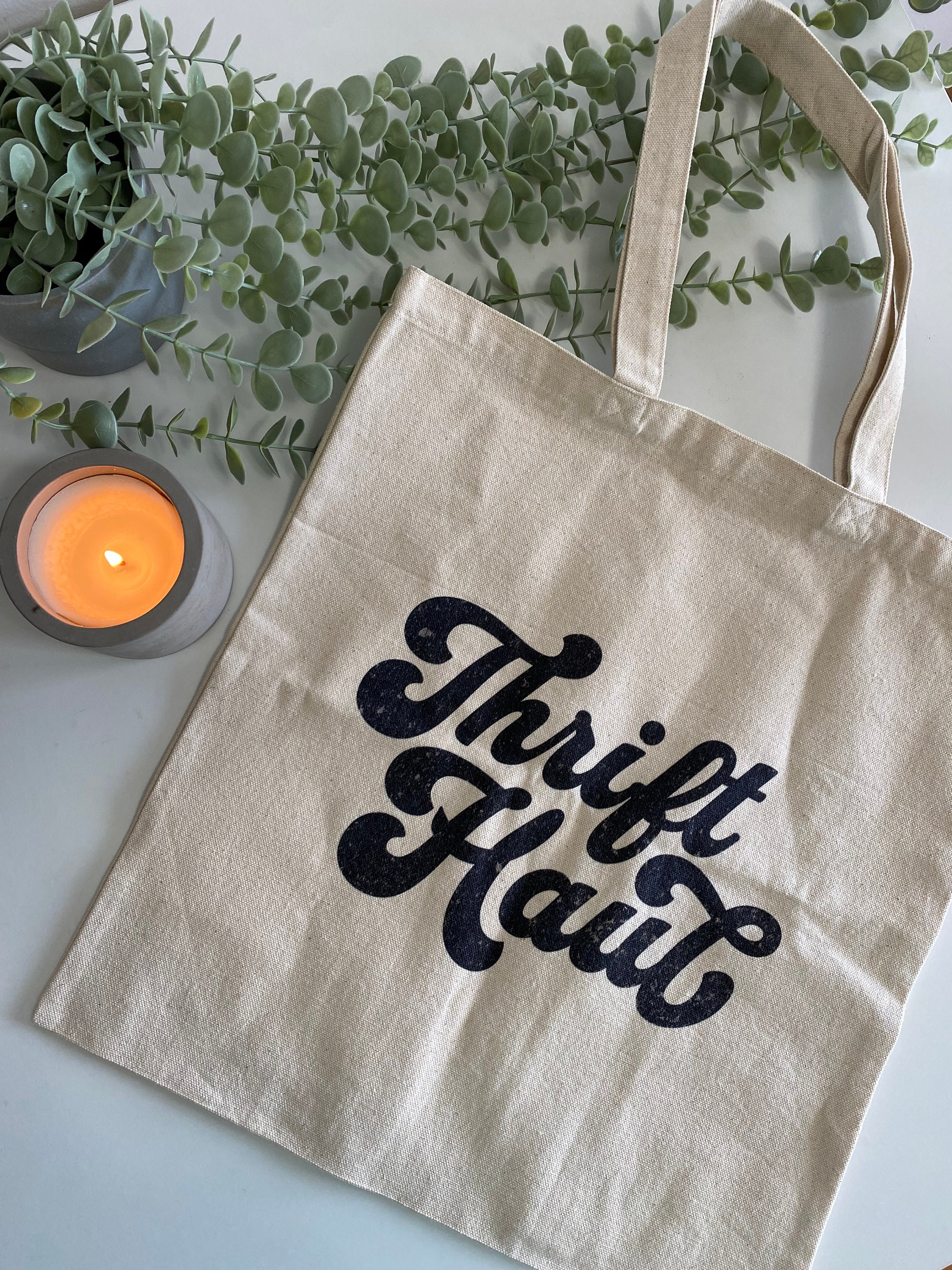 Retro Thrift Haul Tote Bag, Thrift Shopping Tote, Thrift Lover Gift ...
