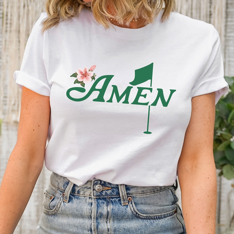Amen Golf Shirt, Golf Azalea Tshirt, Golf Tournament Tee for Men Women ...