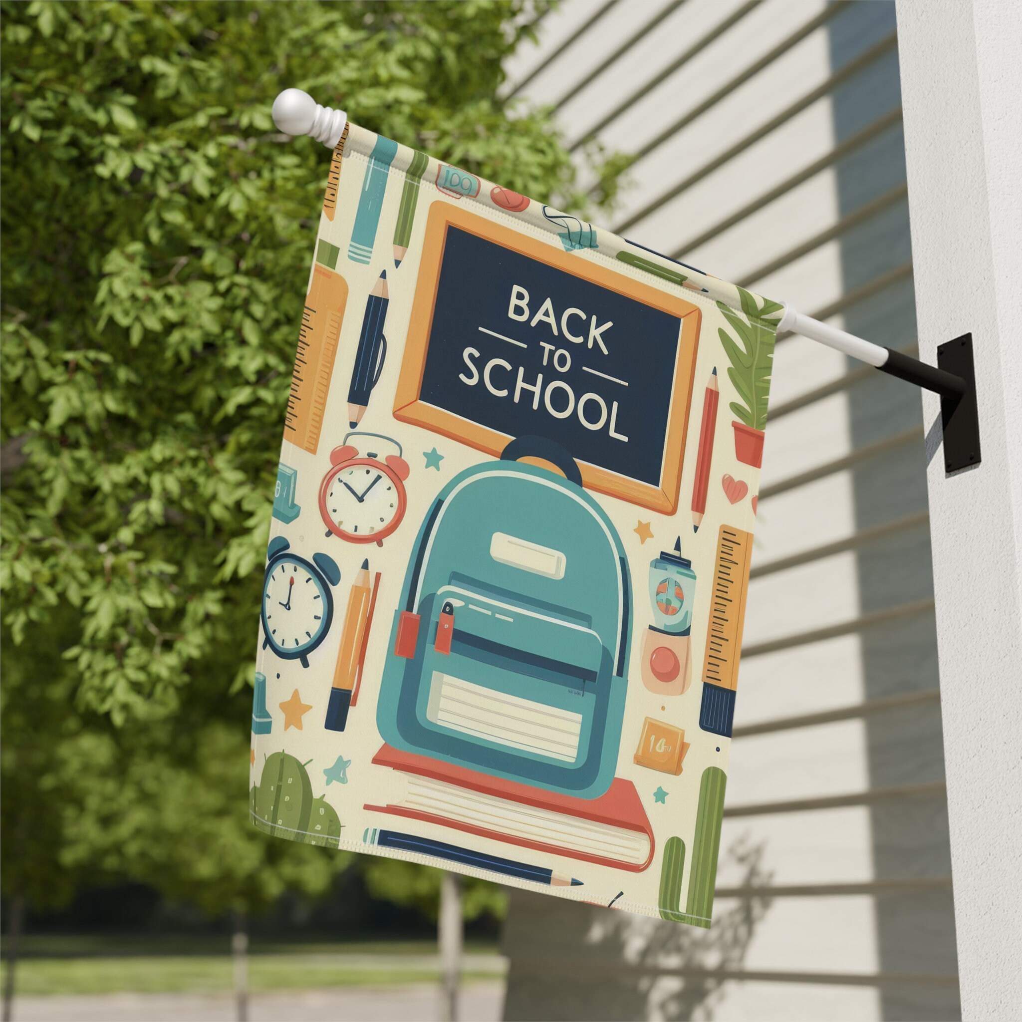 Back to School Garden Flag, Teacher Garden Flag, Classroom Garden ...