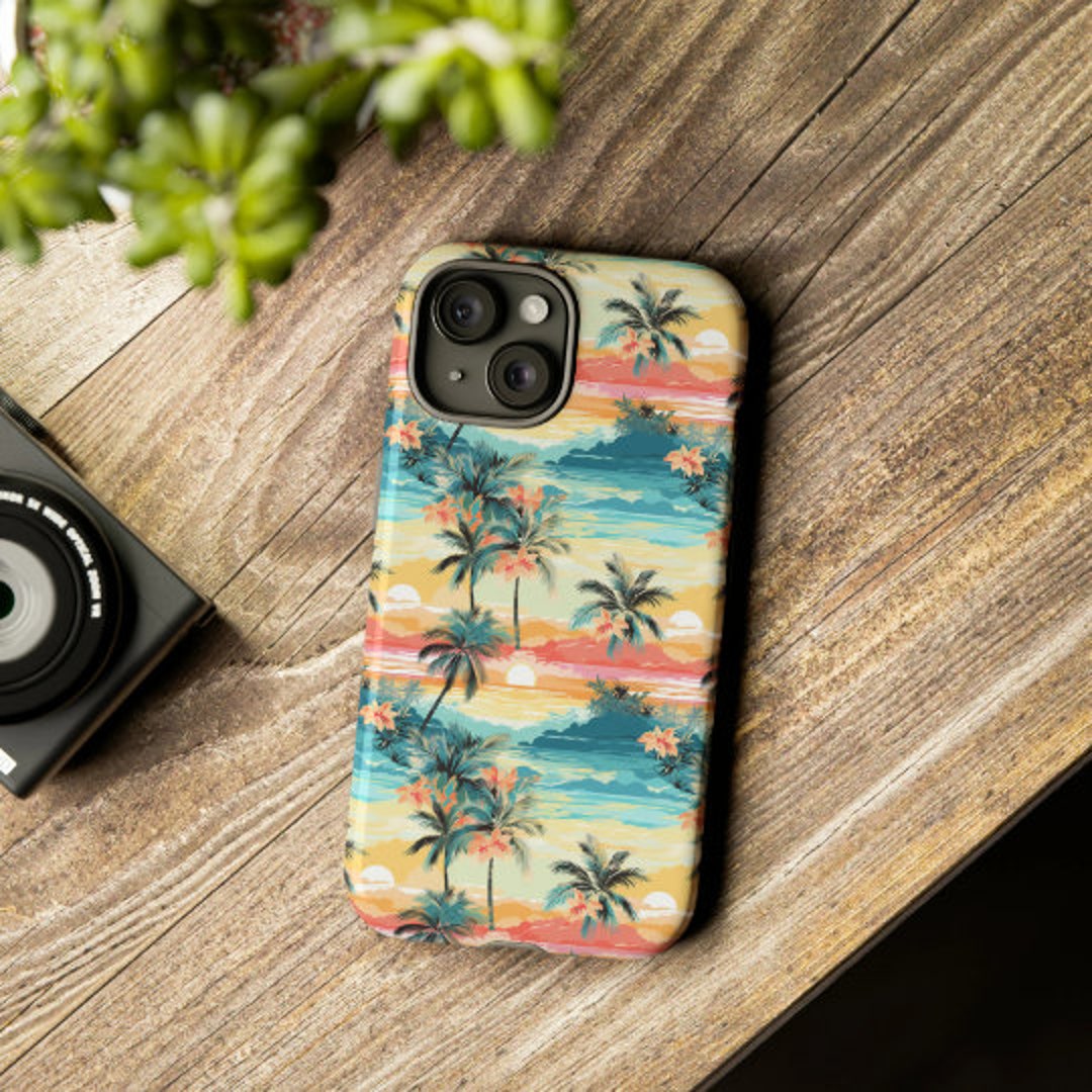 Tropical Flower Phone Case, Hawaiian Hibiscus Phone Case, Palm Tree ...