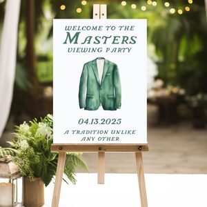 Masters Golf Viewing Party Sign Custom Golf Birthday Welcome Sign Golf ...