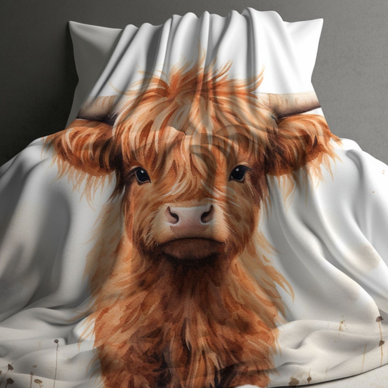 Highland Cow Blanket for Bed - Etsy