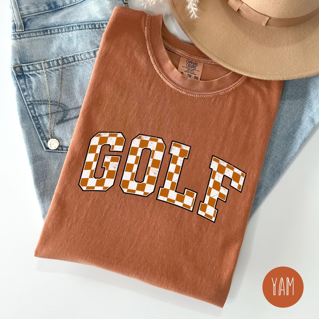 Retro Golf Shirt, Checkered Golf Shirt, Golfing Golf Shirt Comfort ...