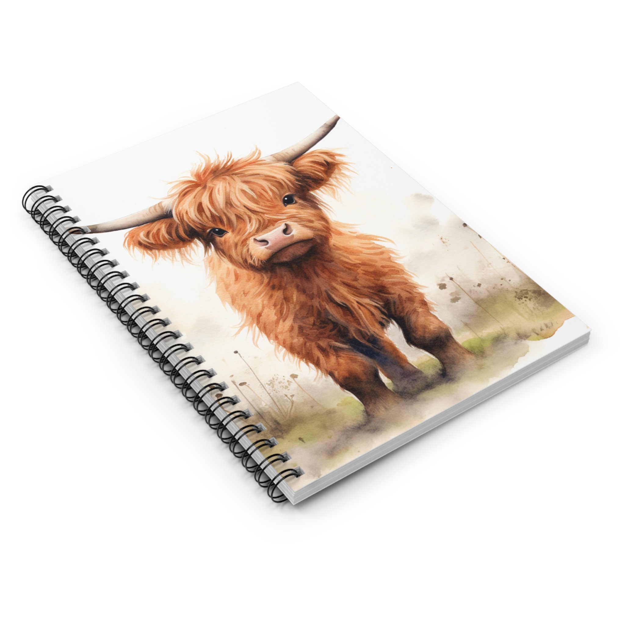Highland Cow Spiral Notebook, Highlander Cow Gift for Her, Unique Cute ...
