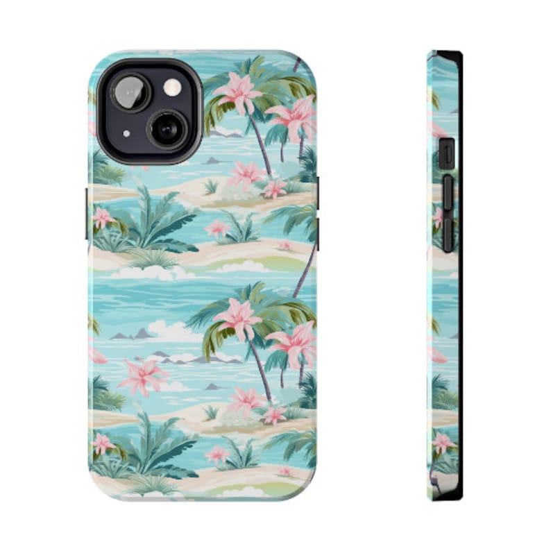 Tropical Flower Phone Case, Hawaiian Hibiscus Phone Case, Palm Tree ...