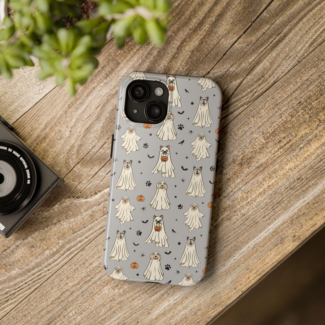 Ghost Dog Halloween Phone Case, Dog Ghost iPhone Case, Halloween iPhone ...