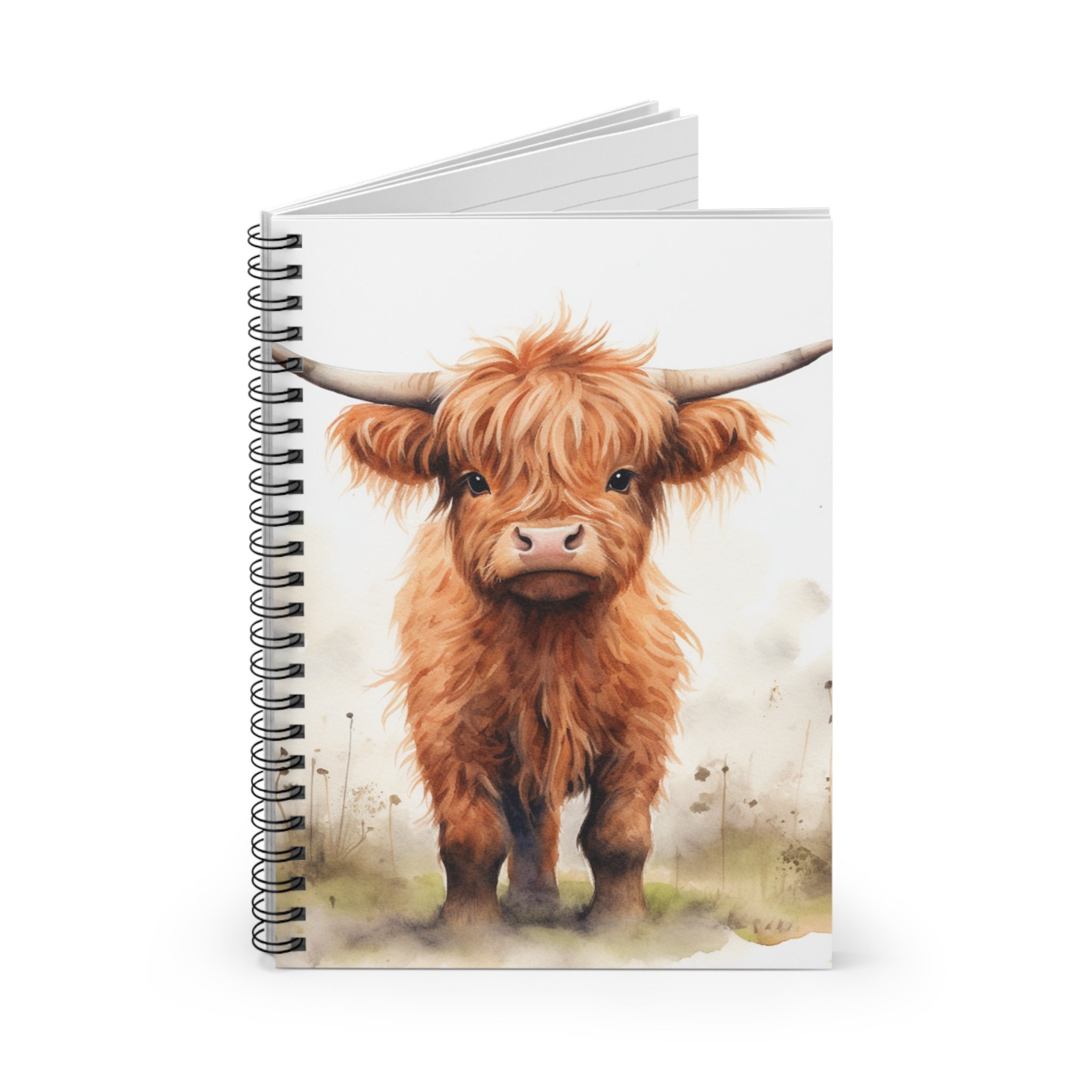 Highland Cow Spiral Notebook, Highlander Cow Gift for Her, Unique Cute ...