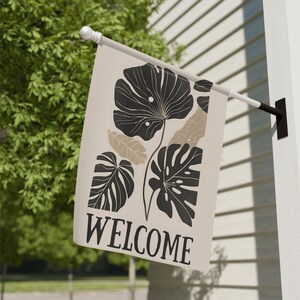 Boho Welcome Garden Flag, Flower Garden Flag, Welcome Flower Outdoor ...