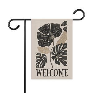 Boho Welcome Garden Flag, Flower Garden Flag, Welcome Flower Outdoor ...