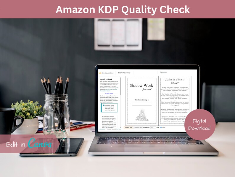 Shadow Work Interior and Cover Template Self-publishing, Canva Template ...