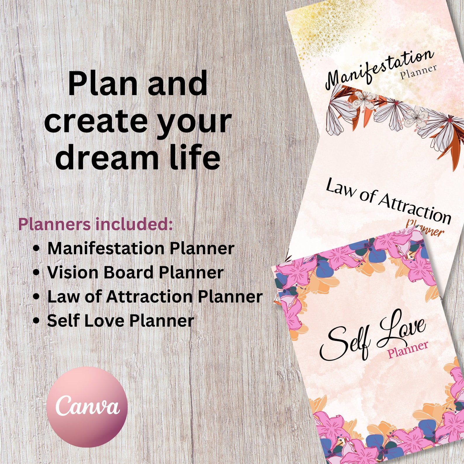 Manifestation Bundle Vision Board, Law of Attraction, Affirmation Cards ...