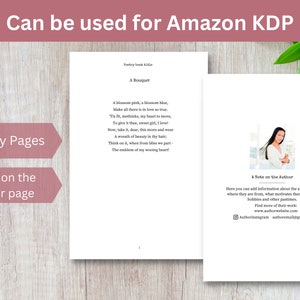 Poetry Book Canva Template: 6x9 Journal, Notebook (digital Download ...