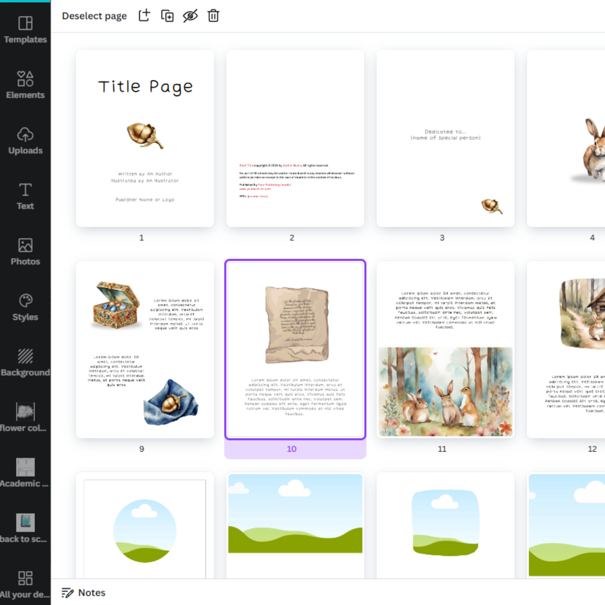 Picture Book Template - KDP Canva Template, Picture Book Design ...